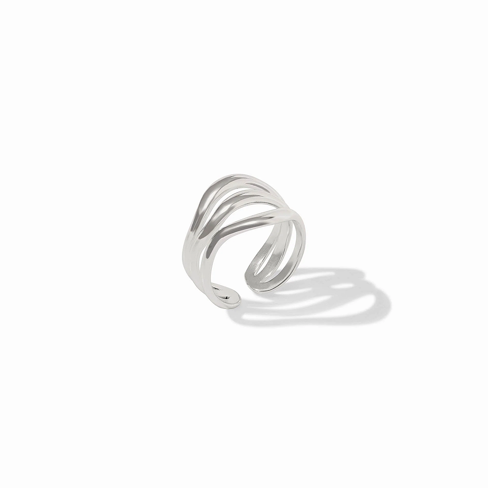 Wave Silver Wrap Ring | Available at Leon & Lulu