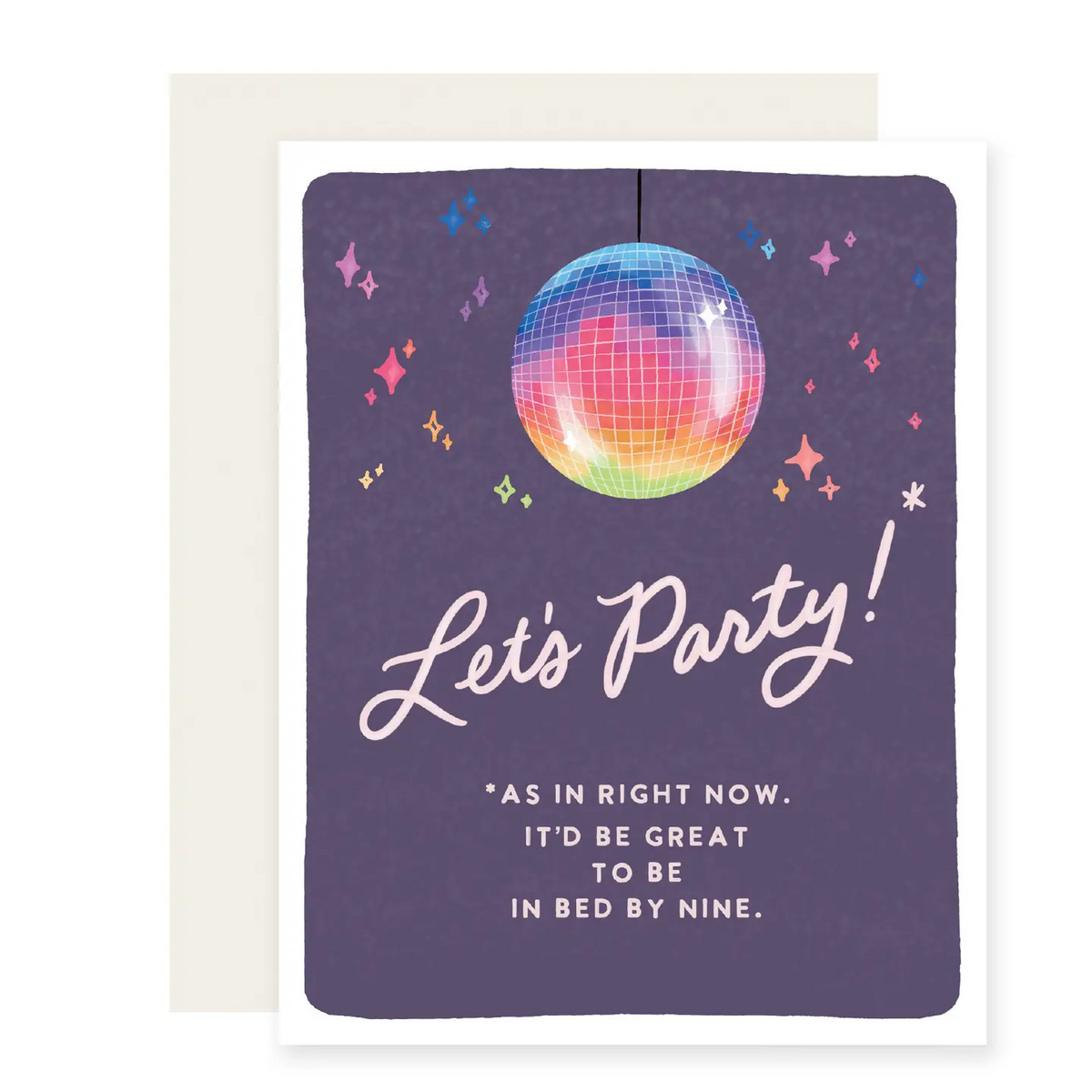 Bed by 9 Disco Ball Birthday Card | Available at Leon & Lulu