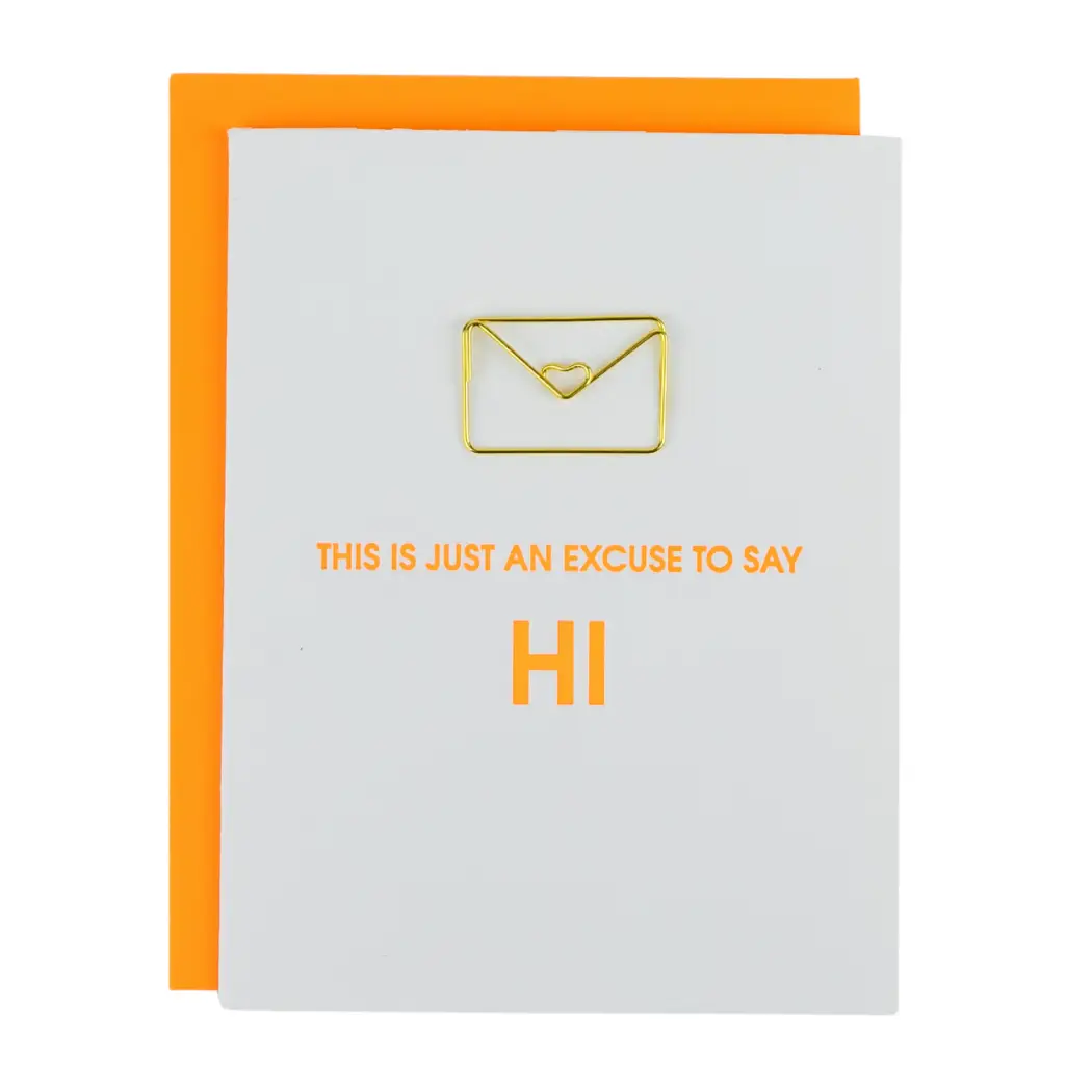 This is Just an Excuse to Say Hi Greeting Card | Available at Leon & Lulu