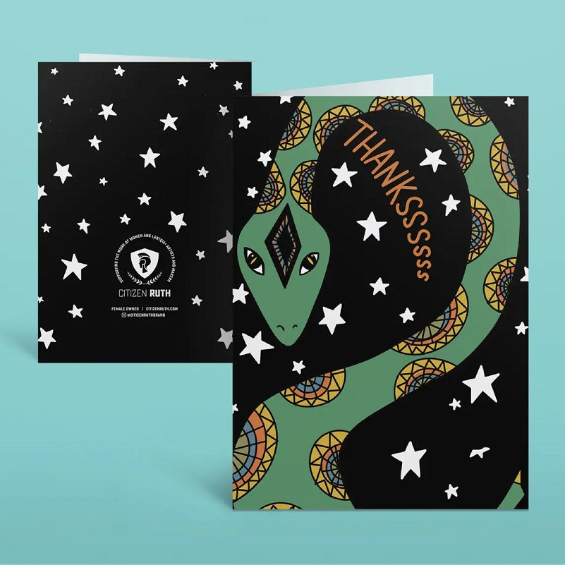Thankssss Snake Card | Available at Leon & Lulu