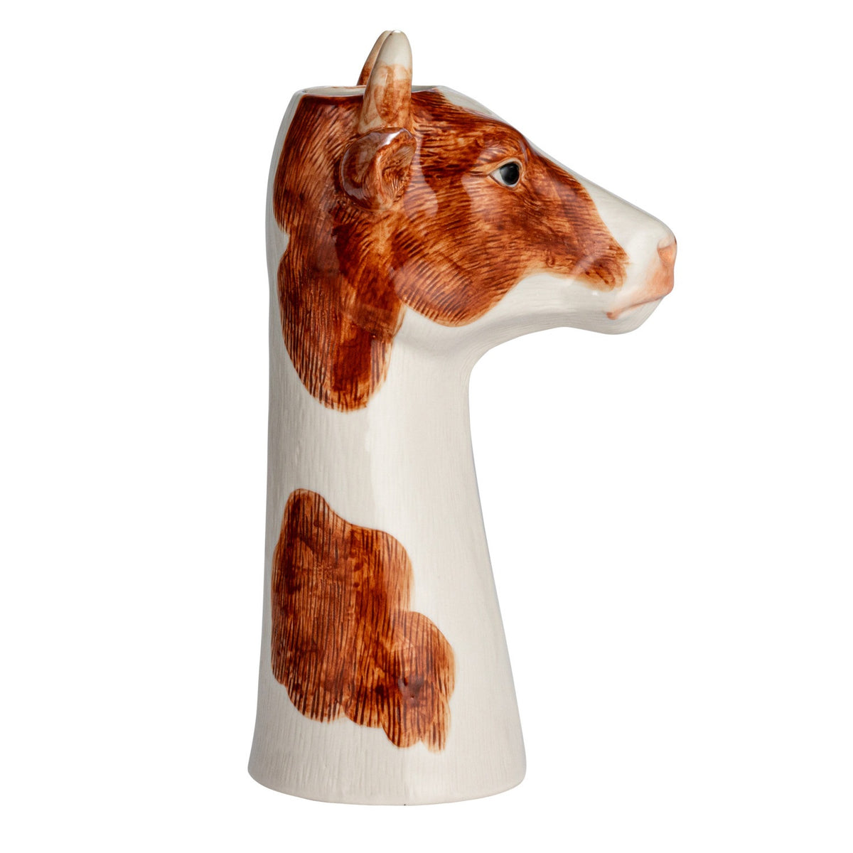 Hand Painted Stoneware Cow Vase | Available at Leon & Lulu