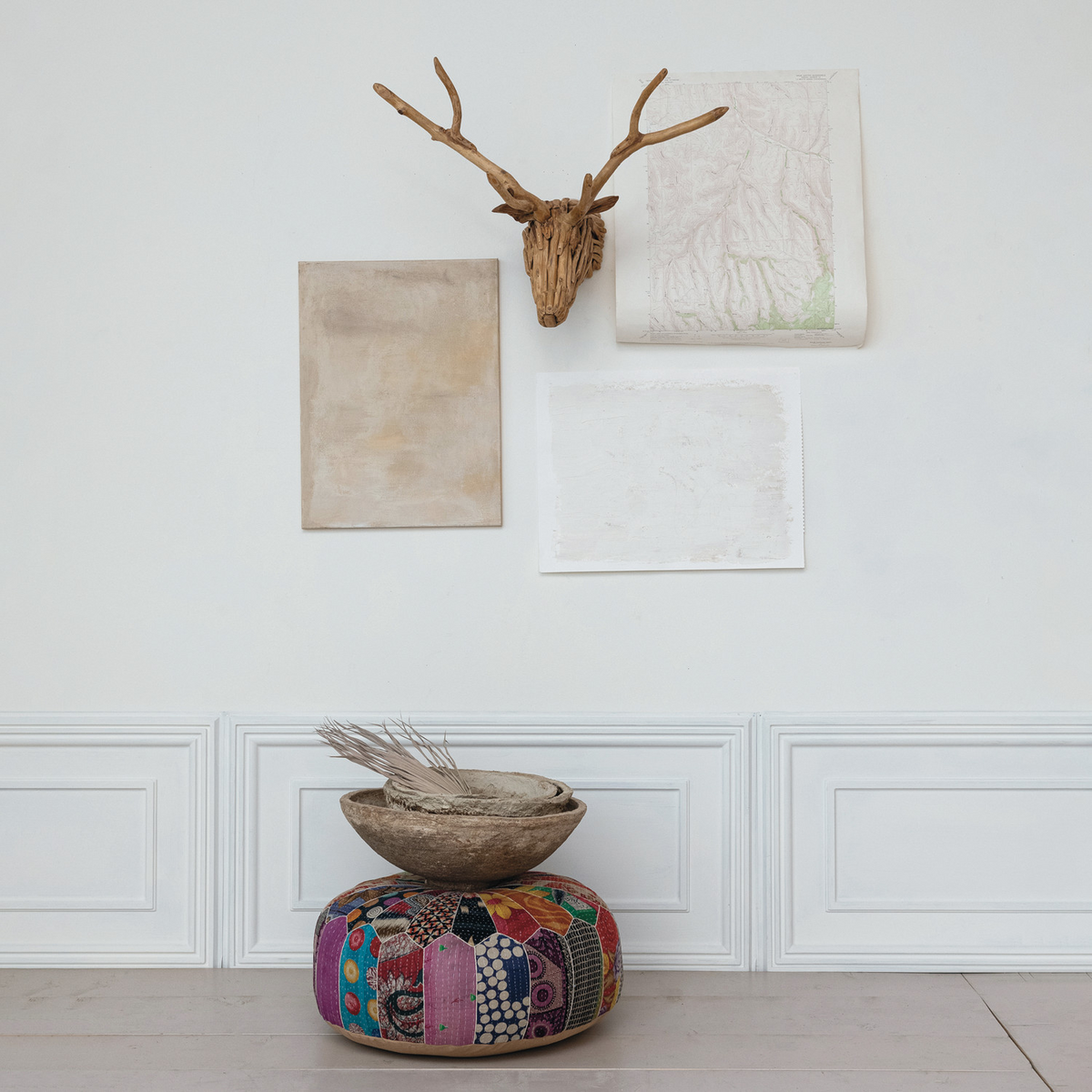 Teakwood Tree Root Deer Head | Available at Leon & Lulu