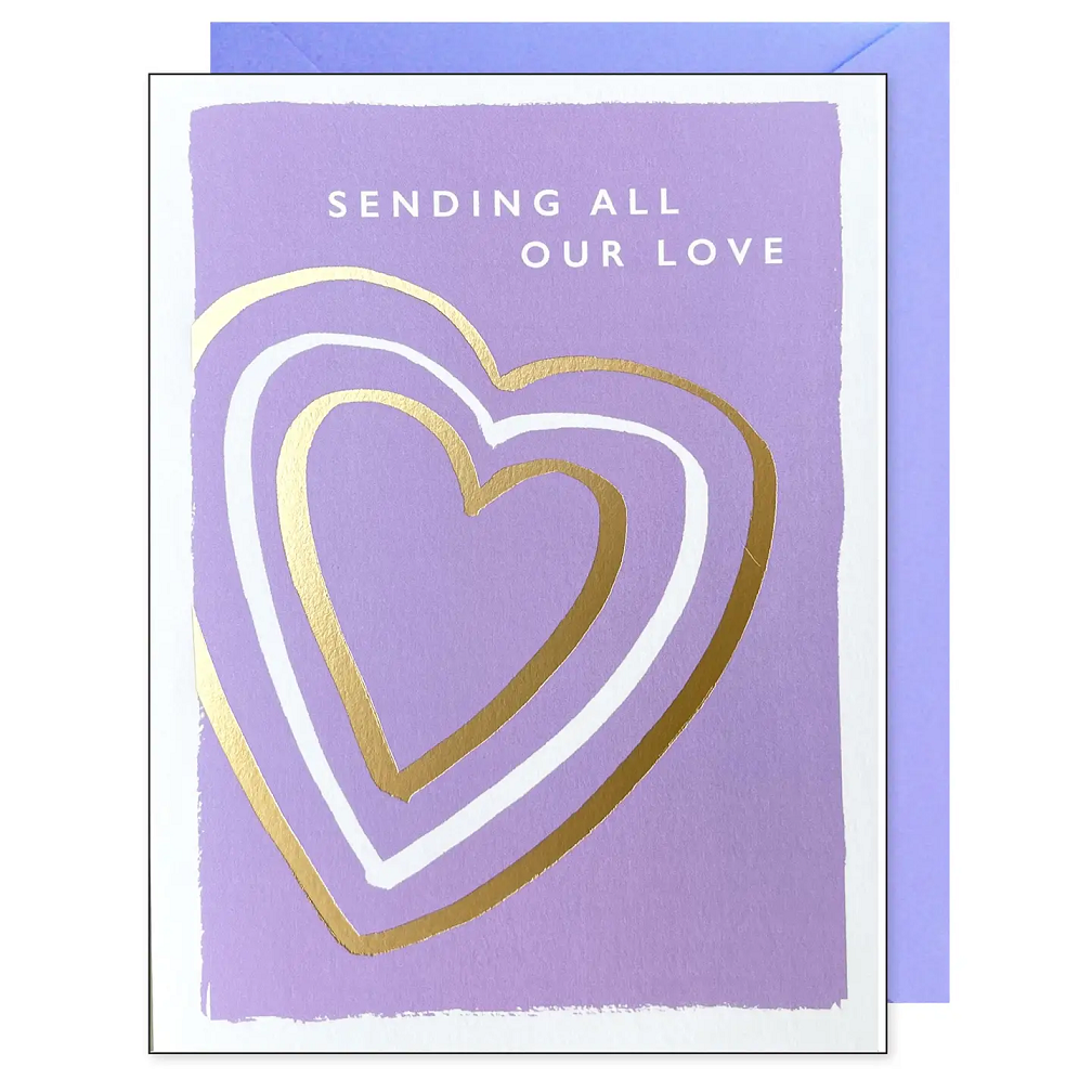 Gold Heart Sympathy Card | Available at Leon & Lulu