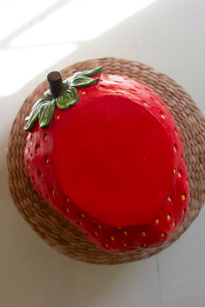 Strawberry Accent Stool | Available at Leon & Lulu