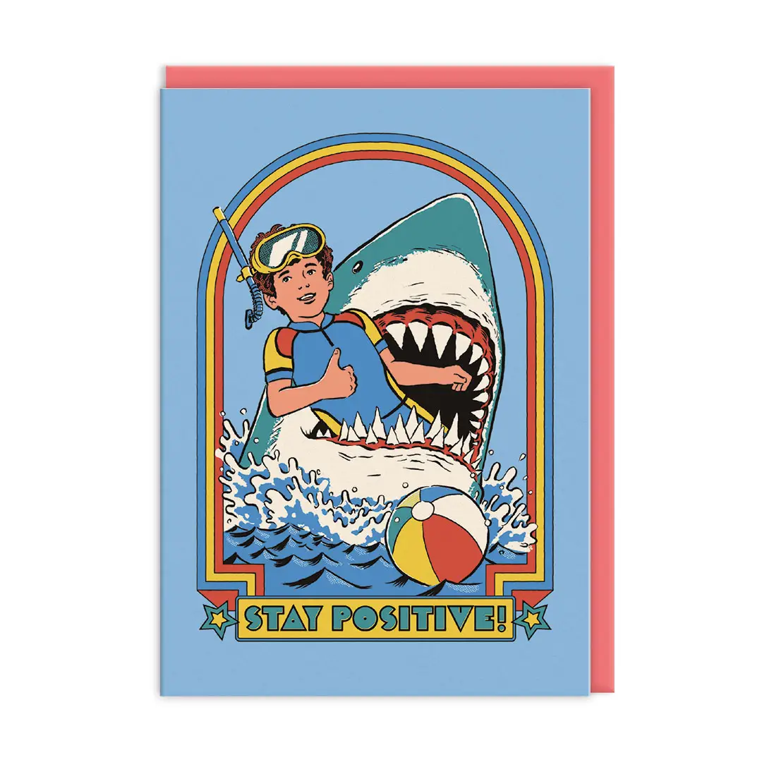 Stay Positive Greeting Card | Available at Leon & Lulu