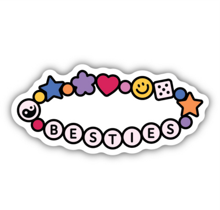 Besties Bracelet Sticker | Available at Leon & Lulu